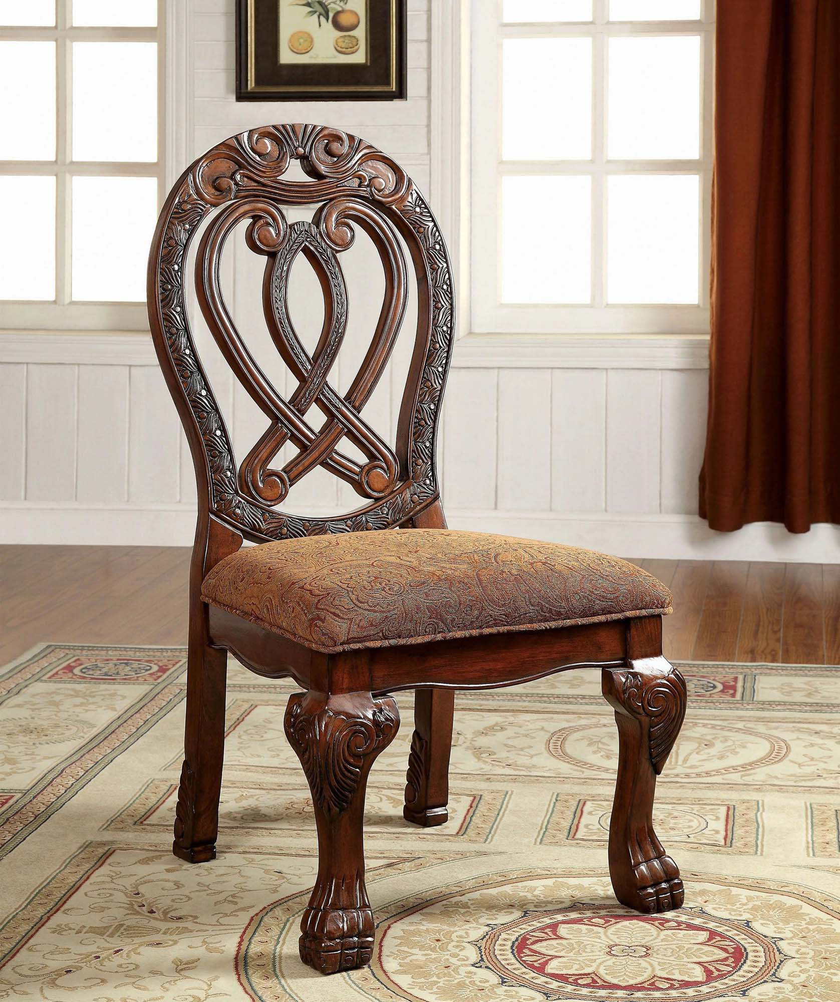 GRILLO HOME Formal Majestic Traditional Dining Chairs Set Of 2 Side ...