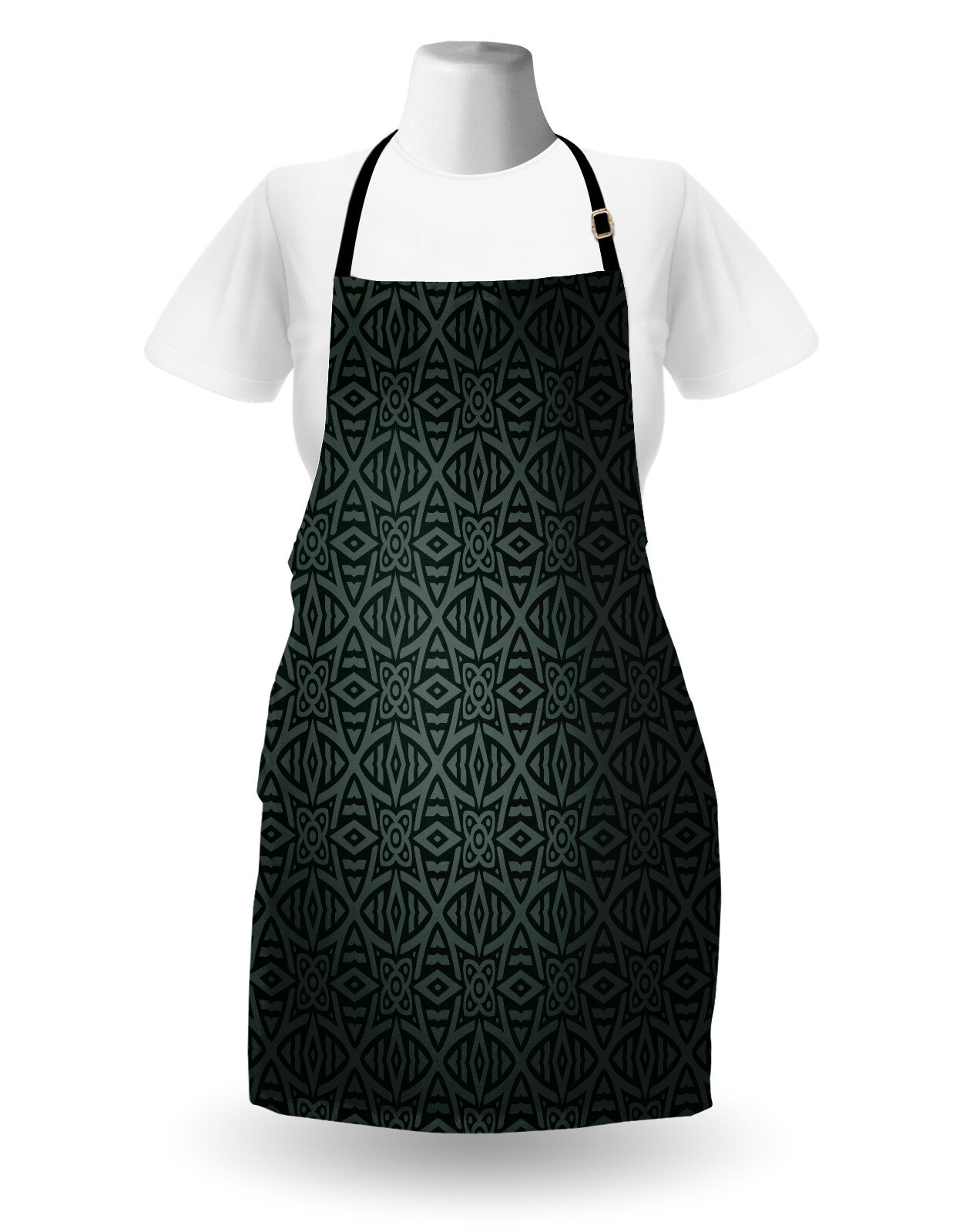 East Urban Home Dark Grey Apron Unisex, Folk Celtic Floral, Adult Size ...