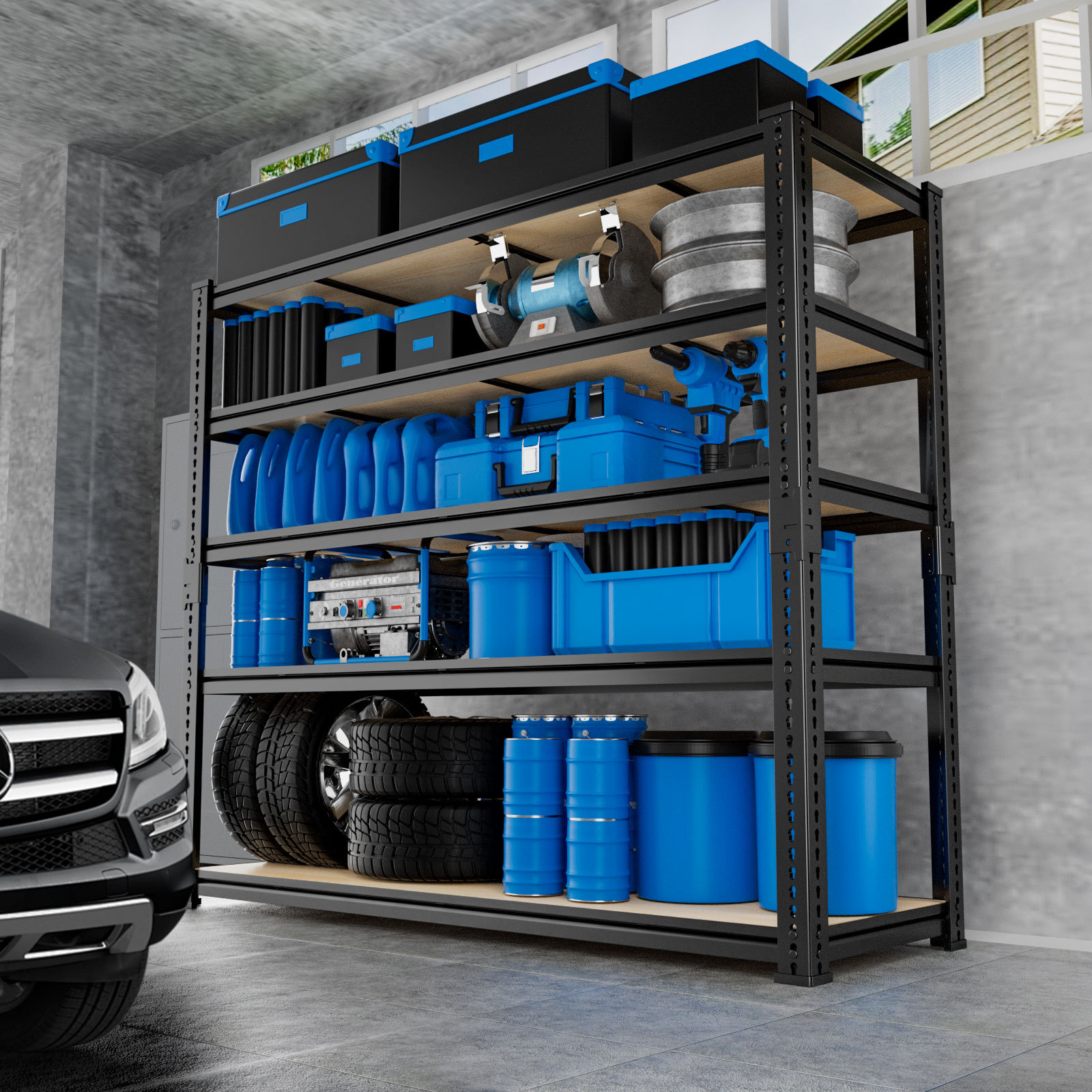 WFX Utility™ 5-tier Mdf Adjustable Storage Shelves , Heavy Duty Garage ...