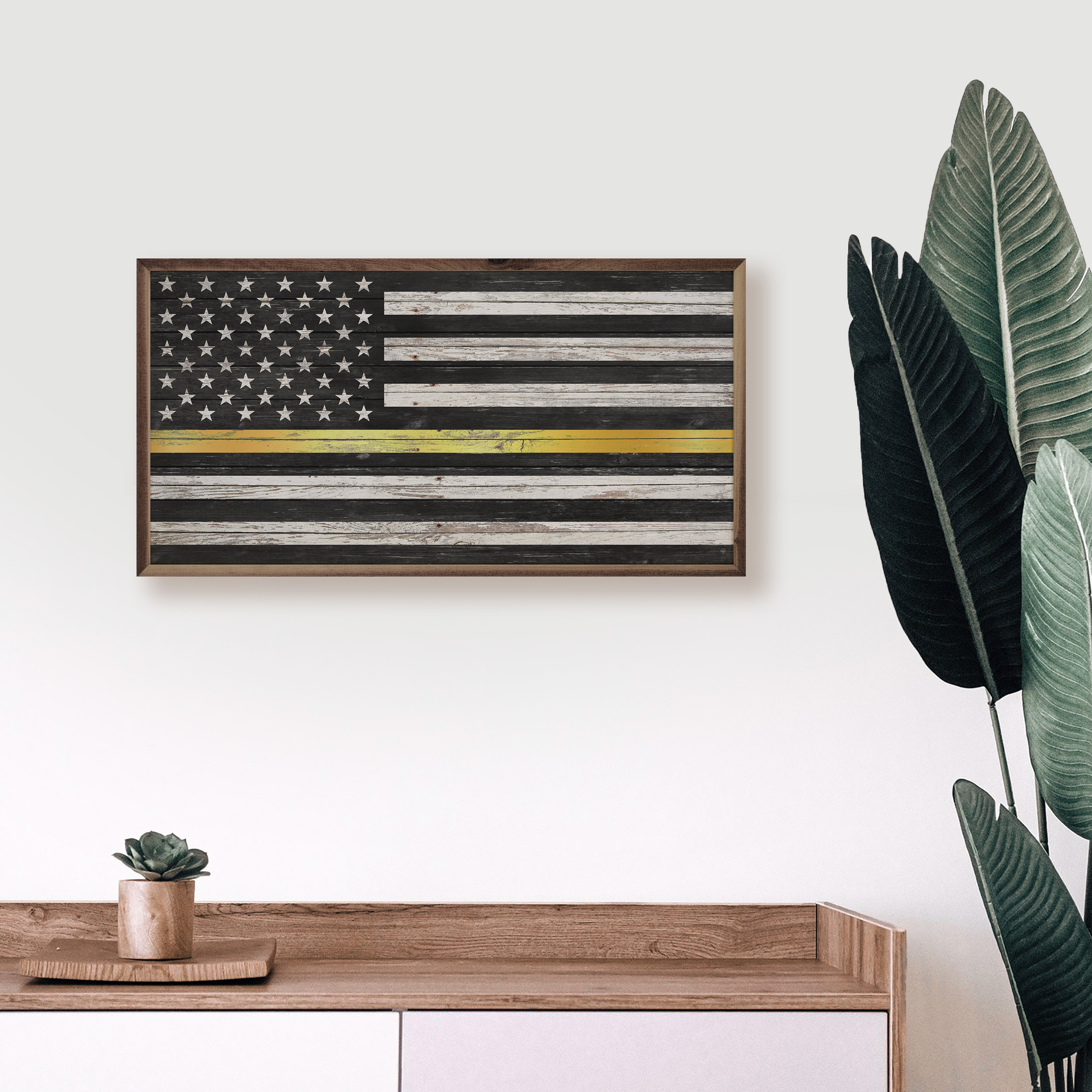 Trinx Flag Gold Line | Wayfair
