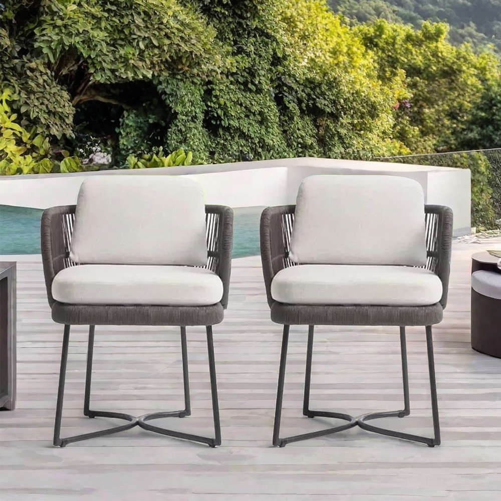 Elegant Home Furnishings.s Outdoor Braided Rope Patio Dining Chair ...