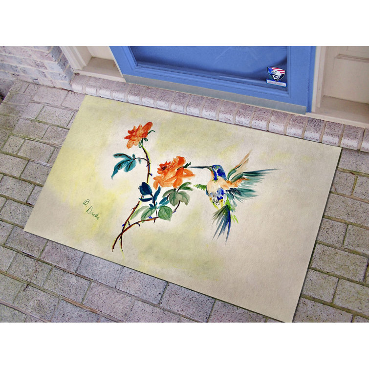 Bless international Hummingbird & Rose Door Mat - Wayfair Canada