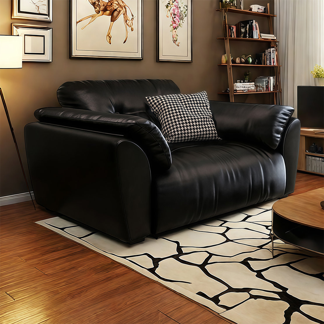 PPEDKS French retro puff straight - row sofa | Wayfair