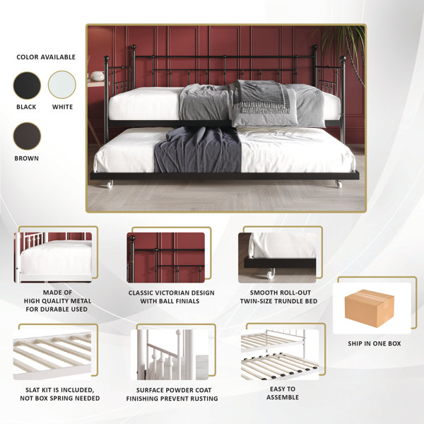 Winston Porter Keilyn Daybed with Trundle & Reviews | Wayfair