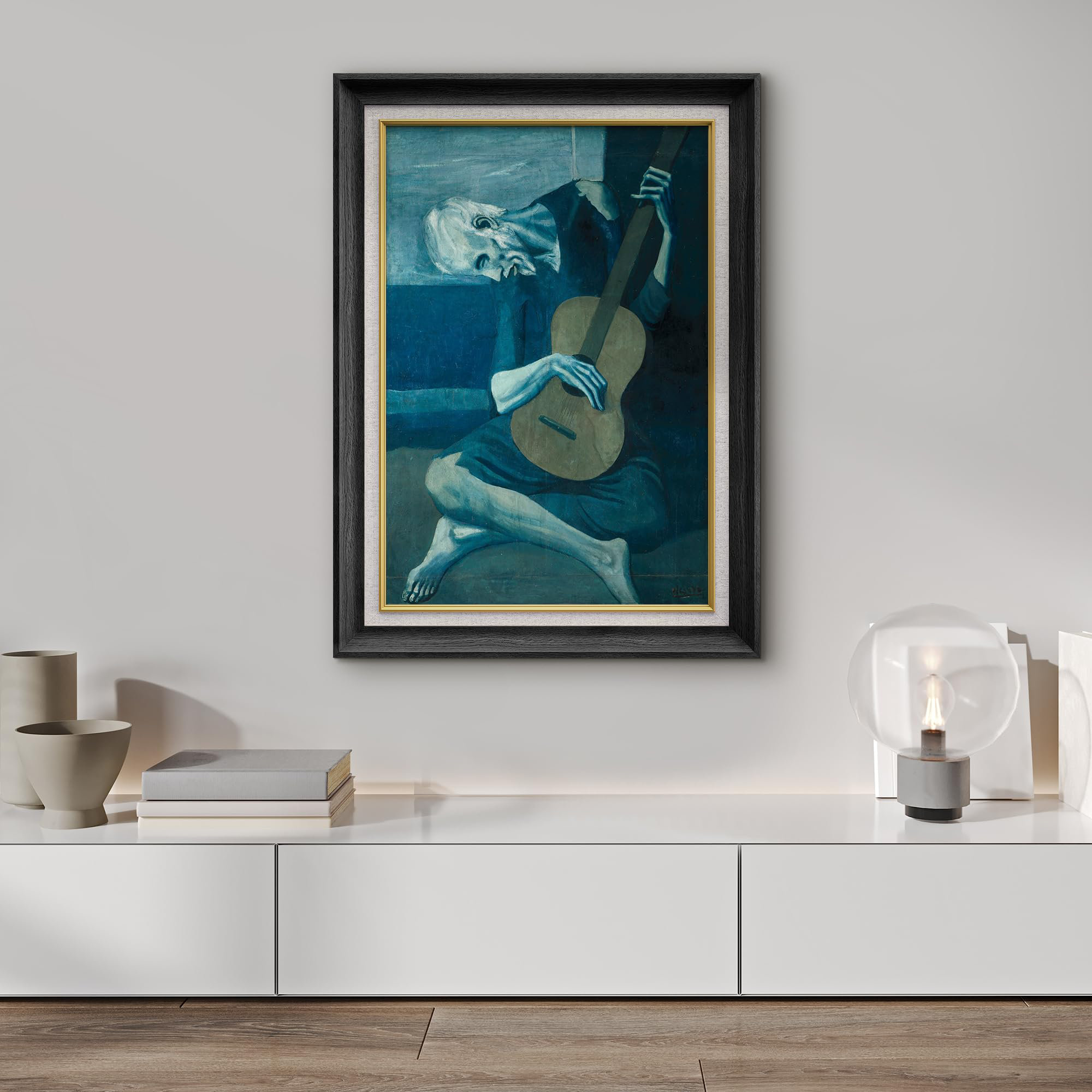 IDEA4WALL Premium Framed Wall Art The Old Guitarist By Pablo Picasso ...