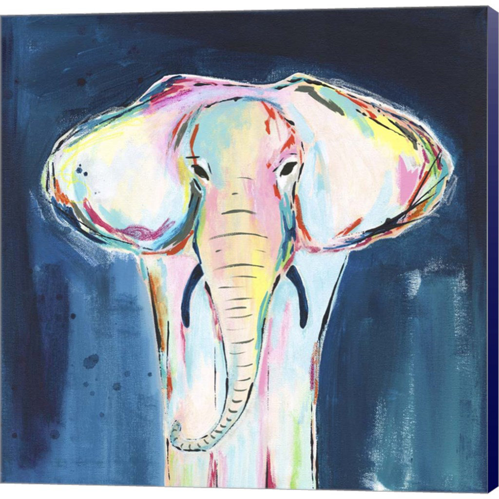 Bungalow Rose Tie Dye Elephant by Jennifer McCully - Wrapped Canvas ...