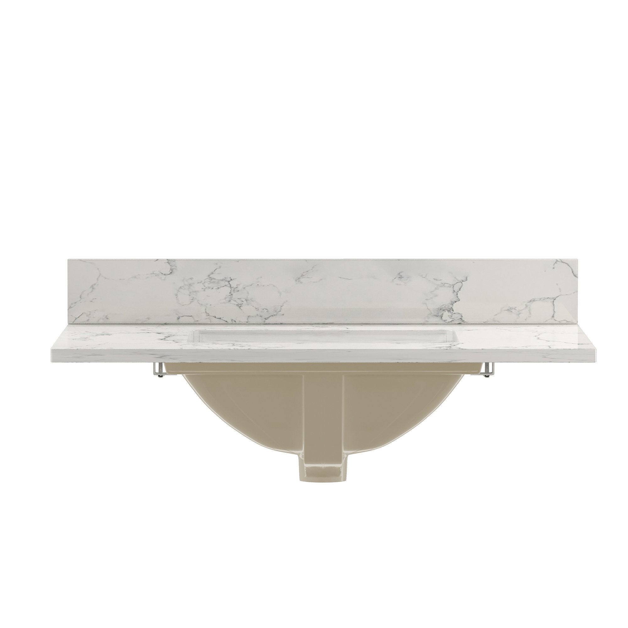 CASAINC 31" Bathroom Engineered Stone Vanity Top Only, With Undermount ...