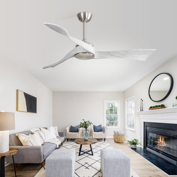 Orren Ellis 52'' Kemp 3 - Blade Standard Ceiling Fan with Remote ...