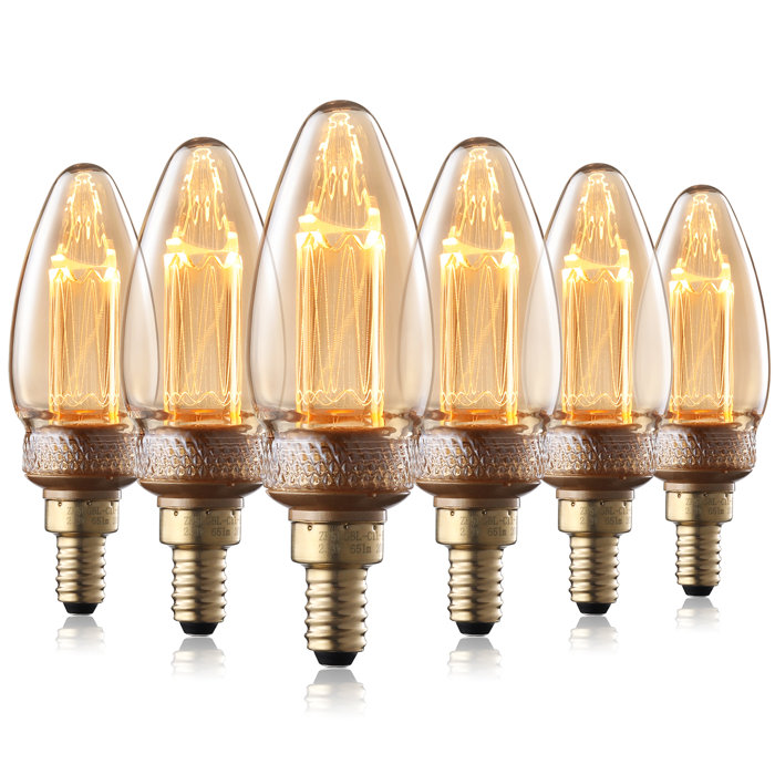 TORCHSTAR LED Chandelier Bulb Dimmable, Vintage Edison Bulb, C11 ...