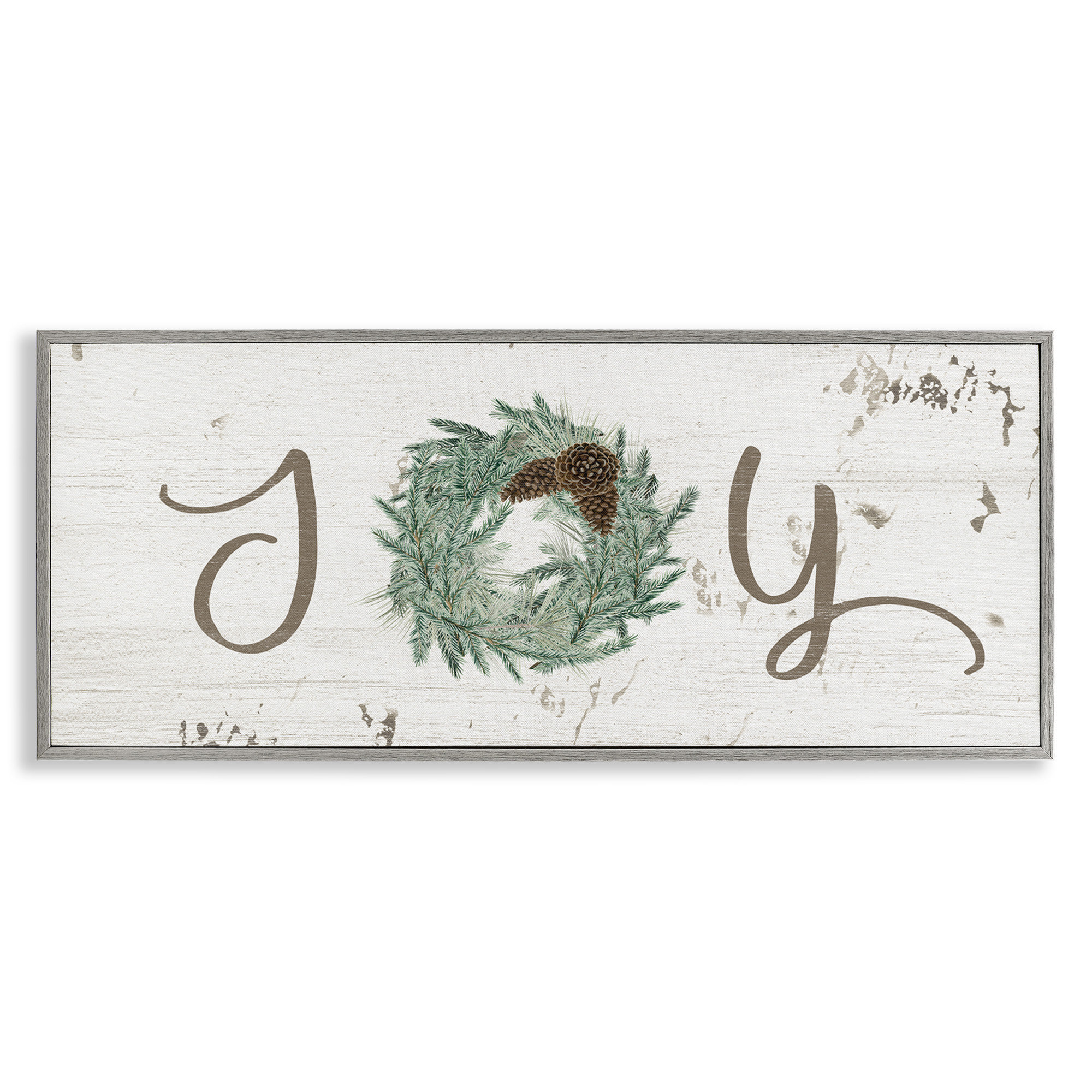 Highland Dunes Country Inspired Joy Wreath Giclee Art by Grace Popp ...