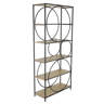 17 Stories Metal Circle Storage Black Shelving Unit with Black Metal ...