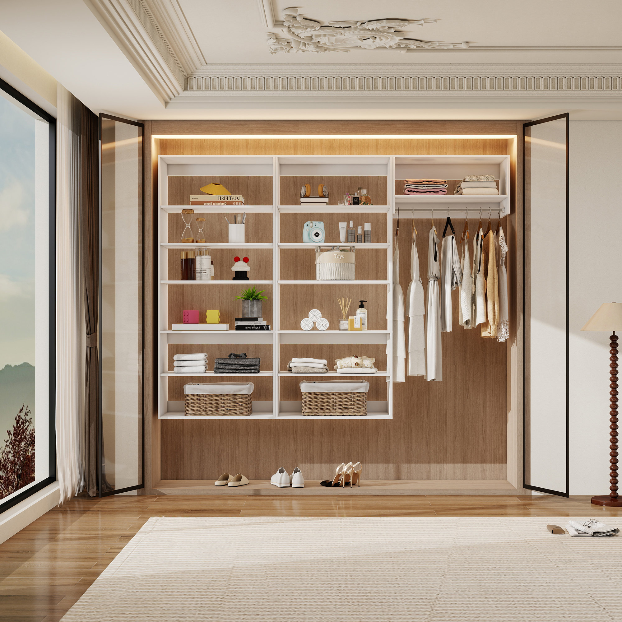 Latitude Run® Closet Organizers and Storage System, Modular Closet ...