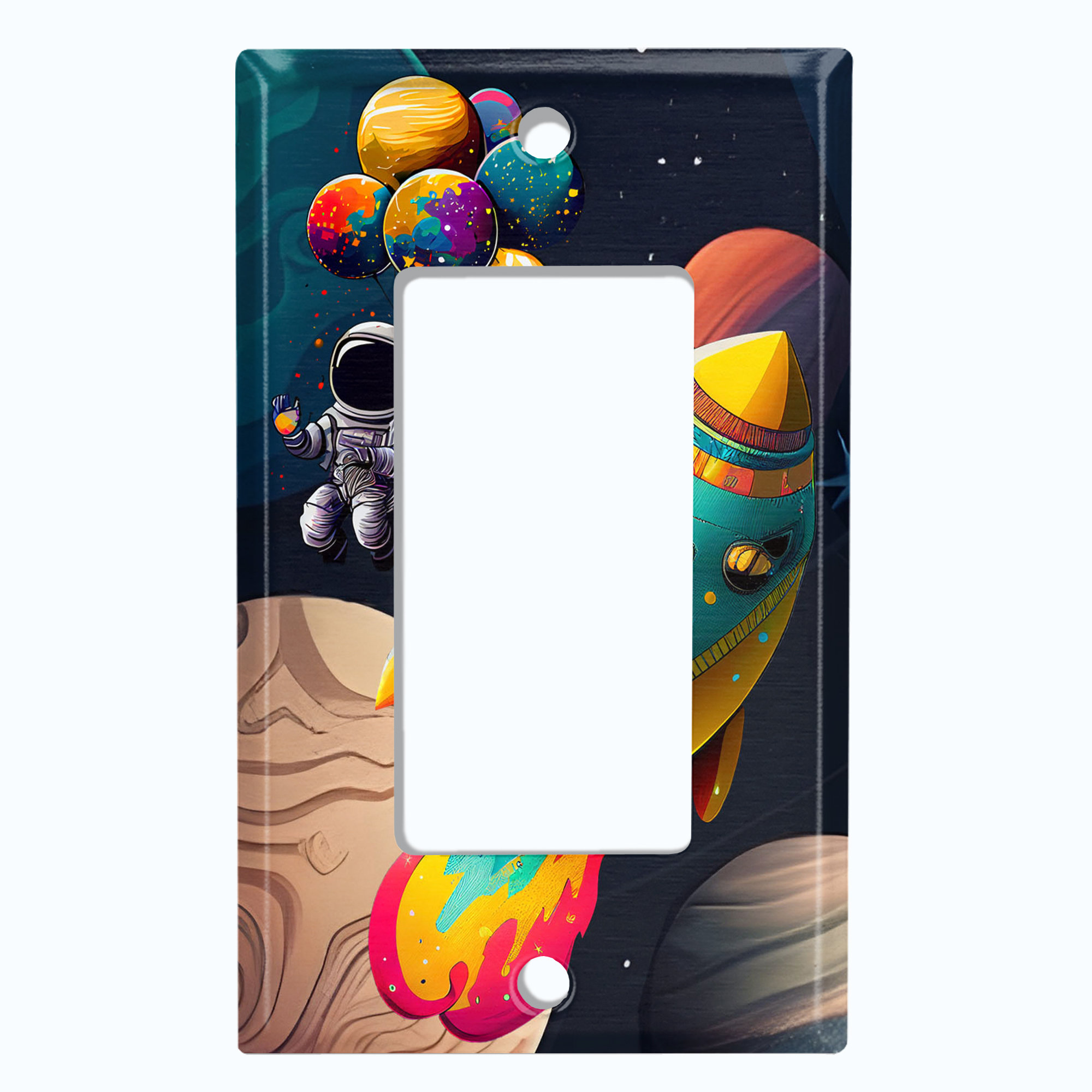 WorldAcc Metal Light Switch Plate Outlet Cover (Colourful Animated ...