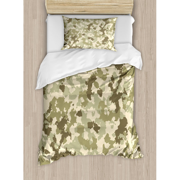 Ambesonne Camo Eclectic Camouflage Duvet Cover Set & Reviews | Wayfair