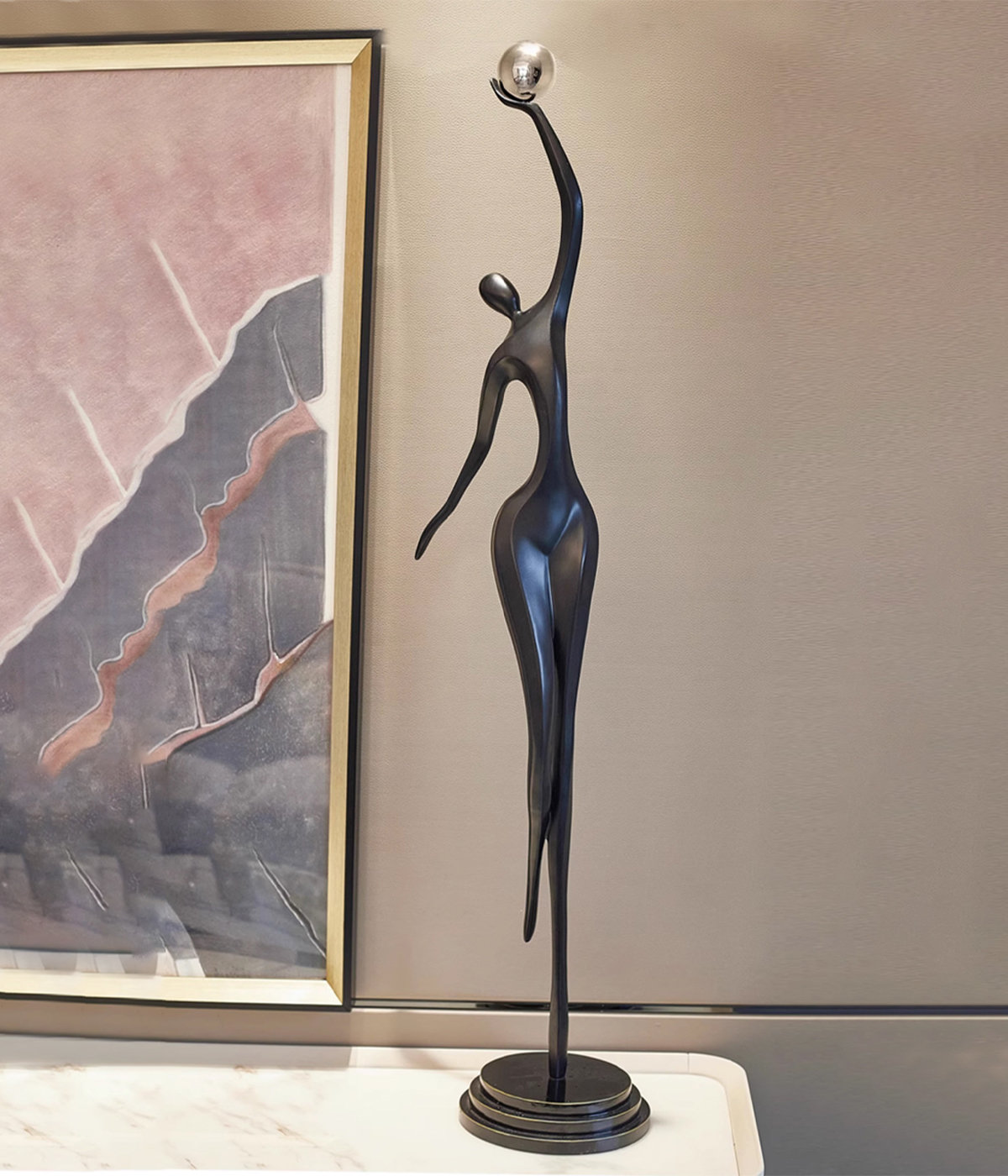 STONE DRAGON TILE ARTS LLC Modern Minimalist Fiberglass Figure Art ...