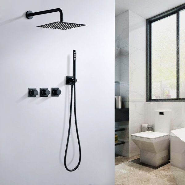ACME Furniture Thermostatic Complete Shower System with Rough in-Valve ...
