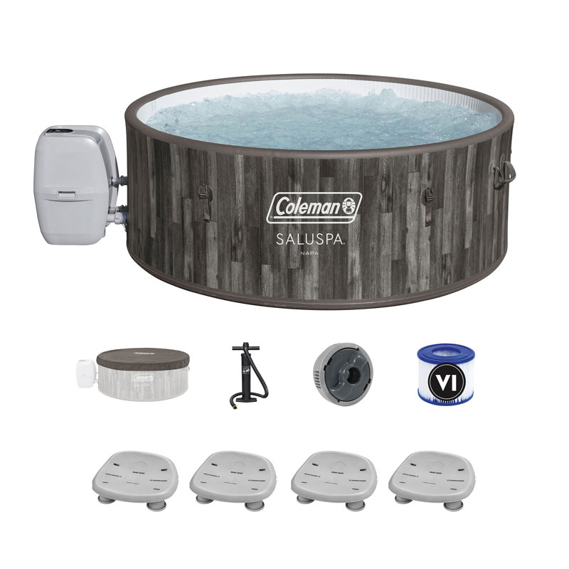 Coleman Napa SaluSpa AirJet Hot Tub with 4 Bestway Pool & Spa Seat ...