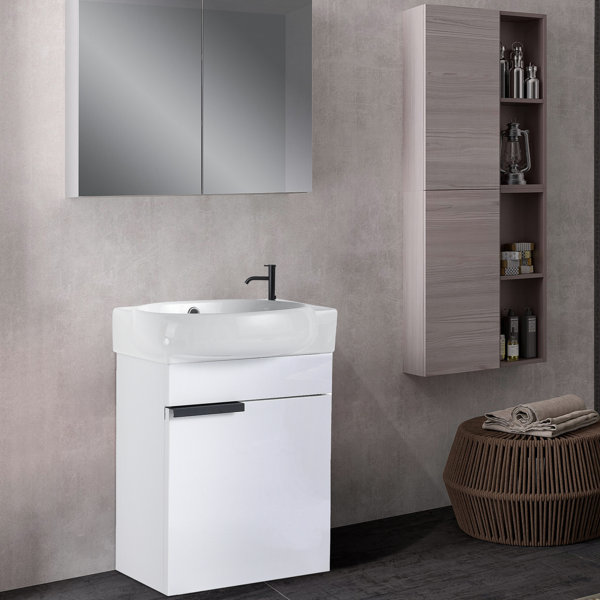 Ebern Designs 16" Single Bathroom Vanity with Top for Small Bathroom ...
