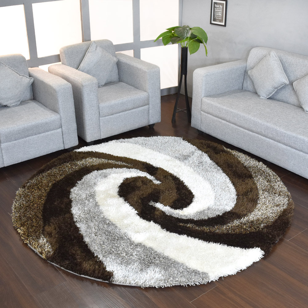 Mercer41 Heller Abstract HAND TUFTED SHAG POLYESTER ECO-FRIENDLY AREA ...