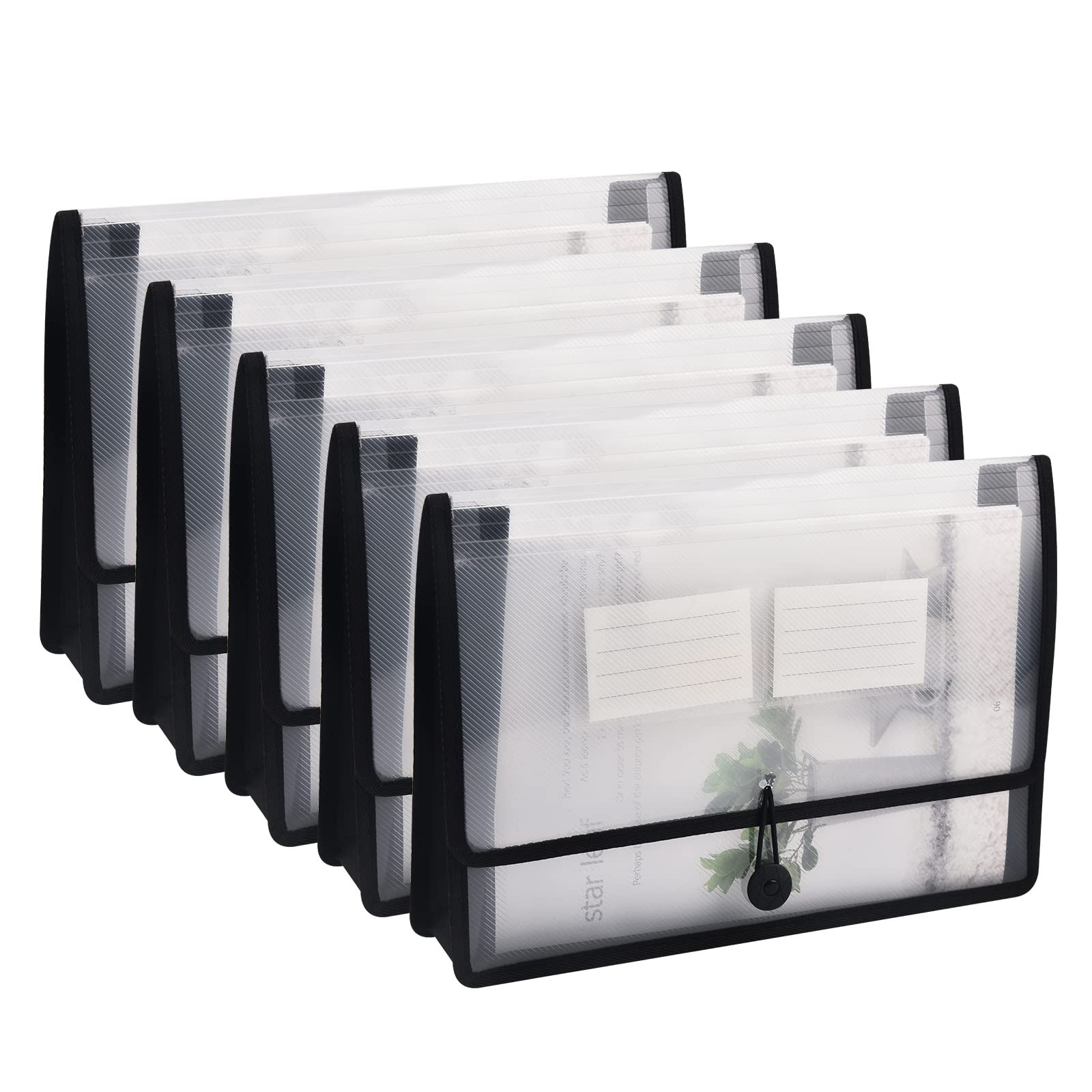 Inbox Zero Expanding File Folder Organizer With Elastic Cord And Button ...