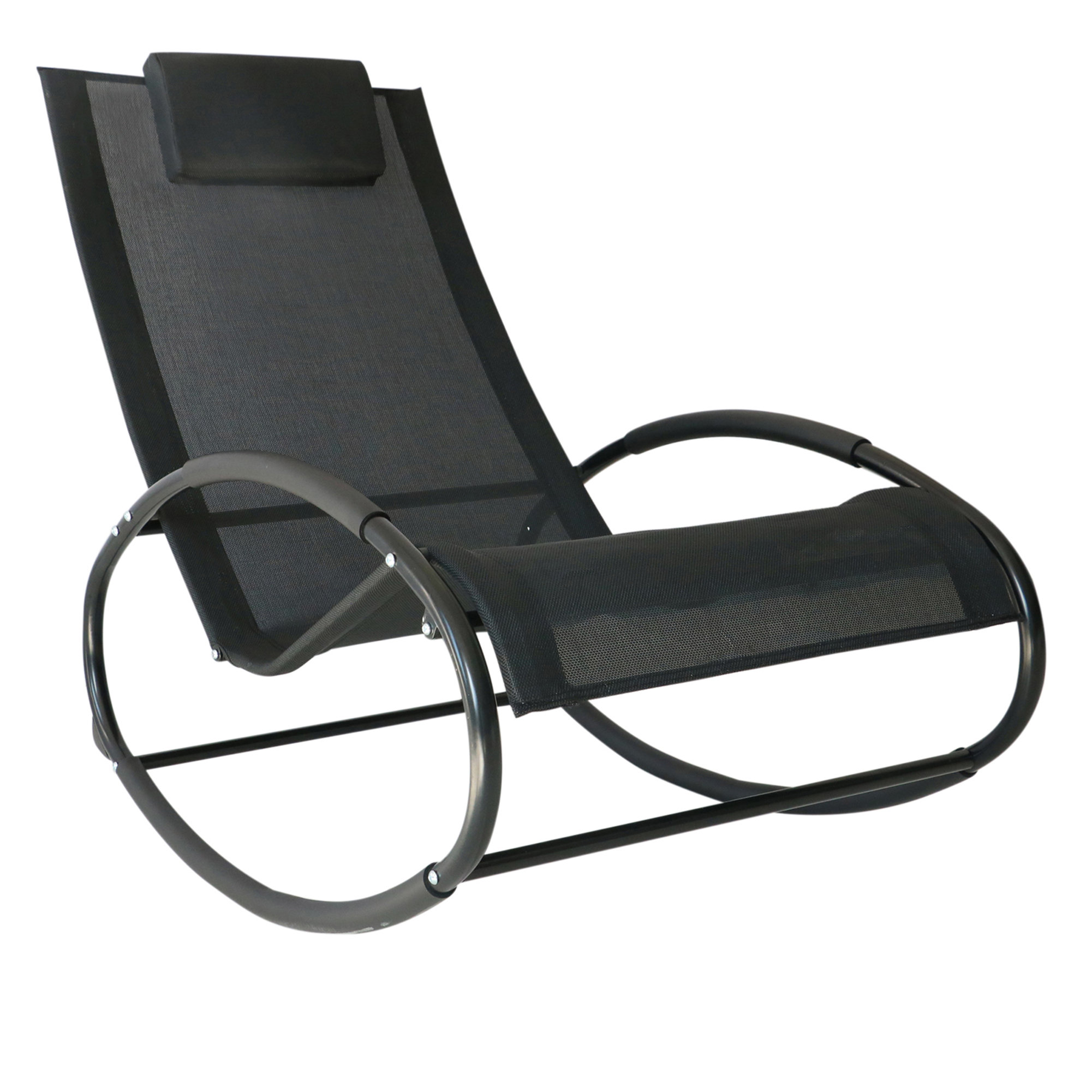 Wrought Studio™ Outdoor Rocking Chair, Steel Frame Chair | Wayfair