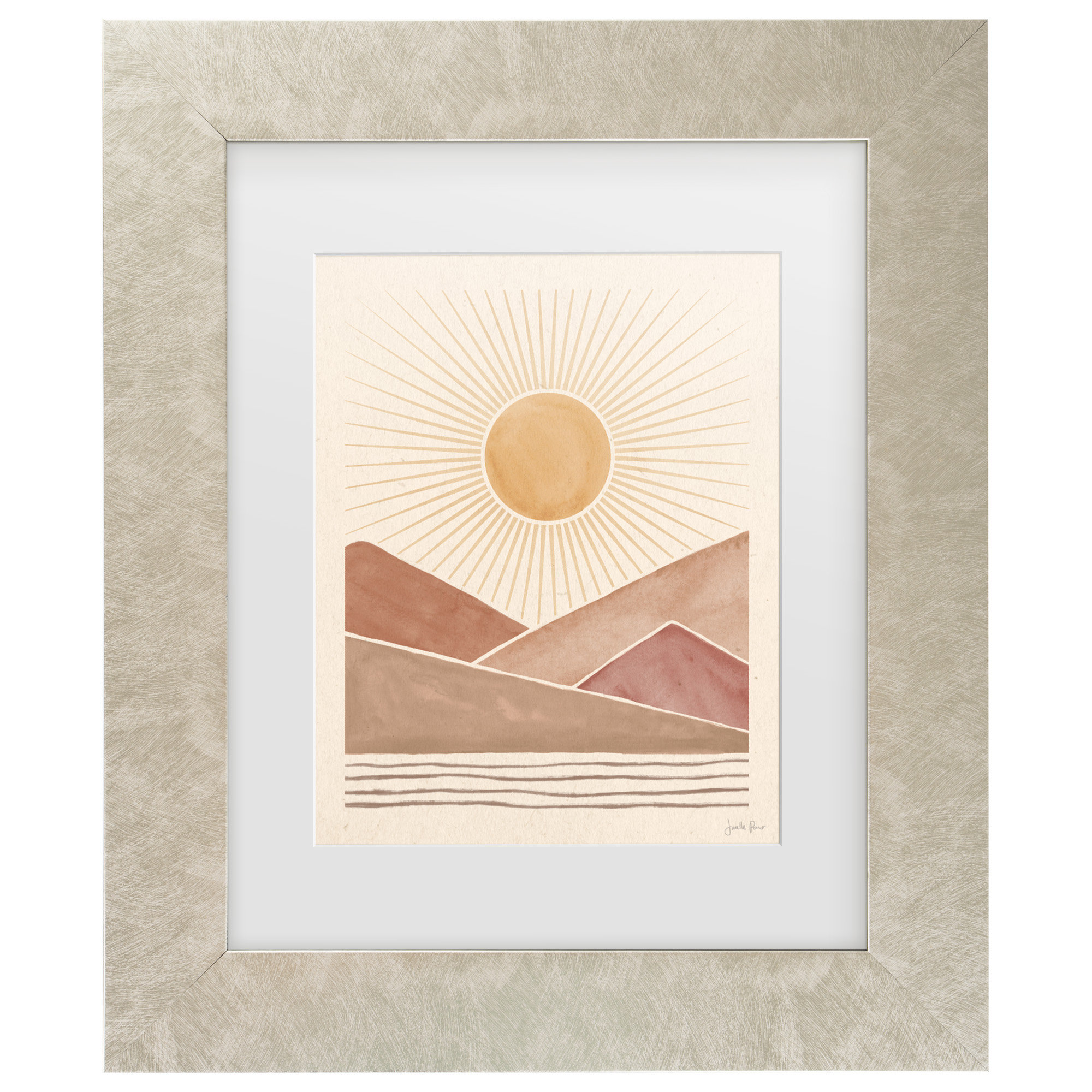 Trademark Canvas Art Mid Century Landscape I Framed On Canvas by ...