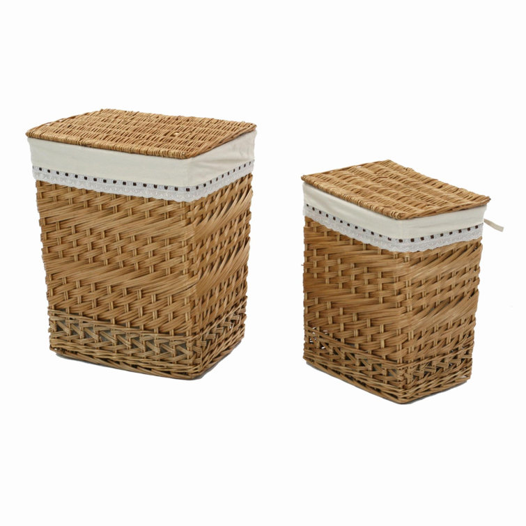 August Grove Wicker Laundry Set | Wayfair.co.uk