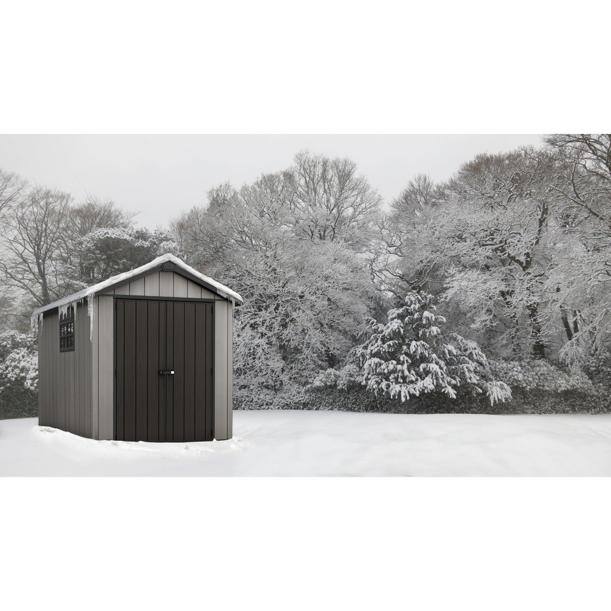 Keter Oakland 7.5x9 ft. Durable Resin Outdoor Storage Shed With Floor ...