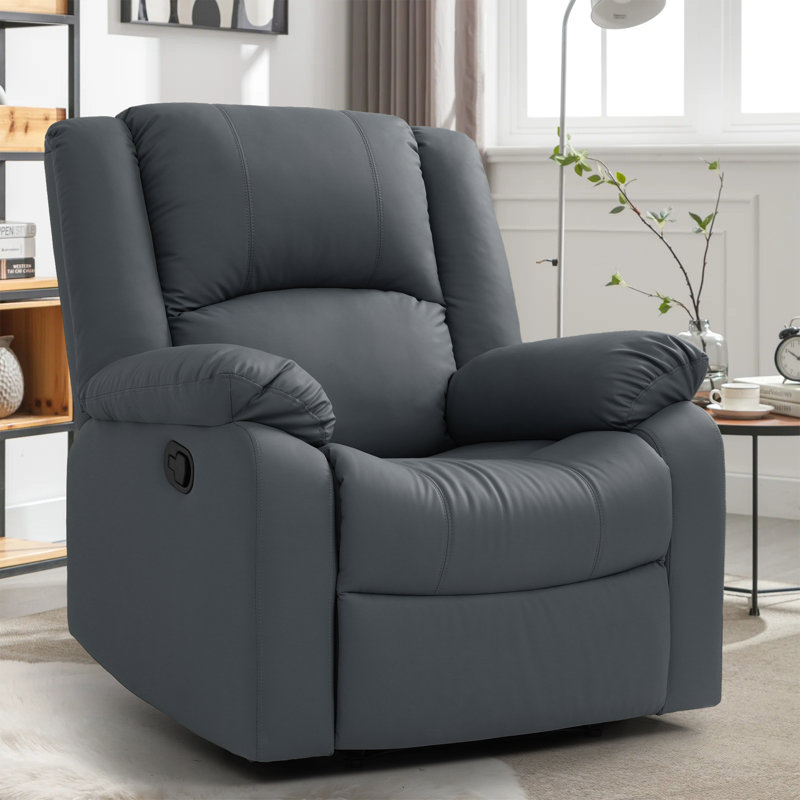 Latitude Run® Tachara Breathable Faux Leather Manual Recliner Chair ...