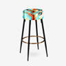 Design Art Blue And Orange Maze Illusion - Midcentury Bar Stools Set Of ...