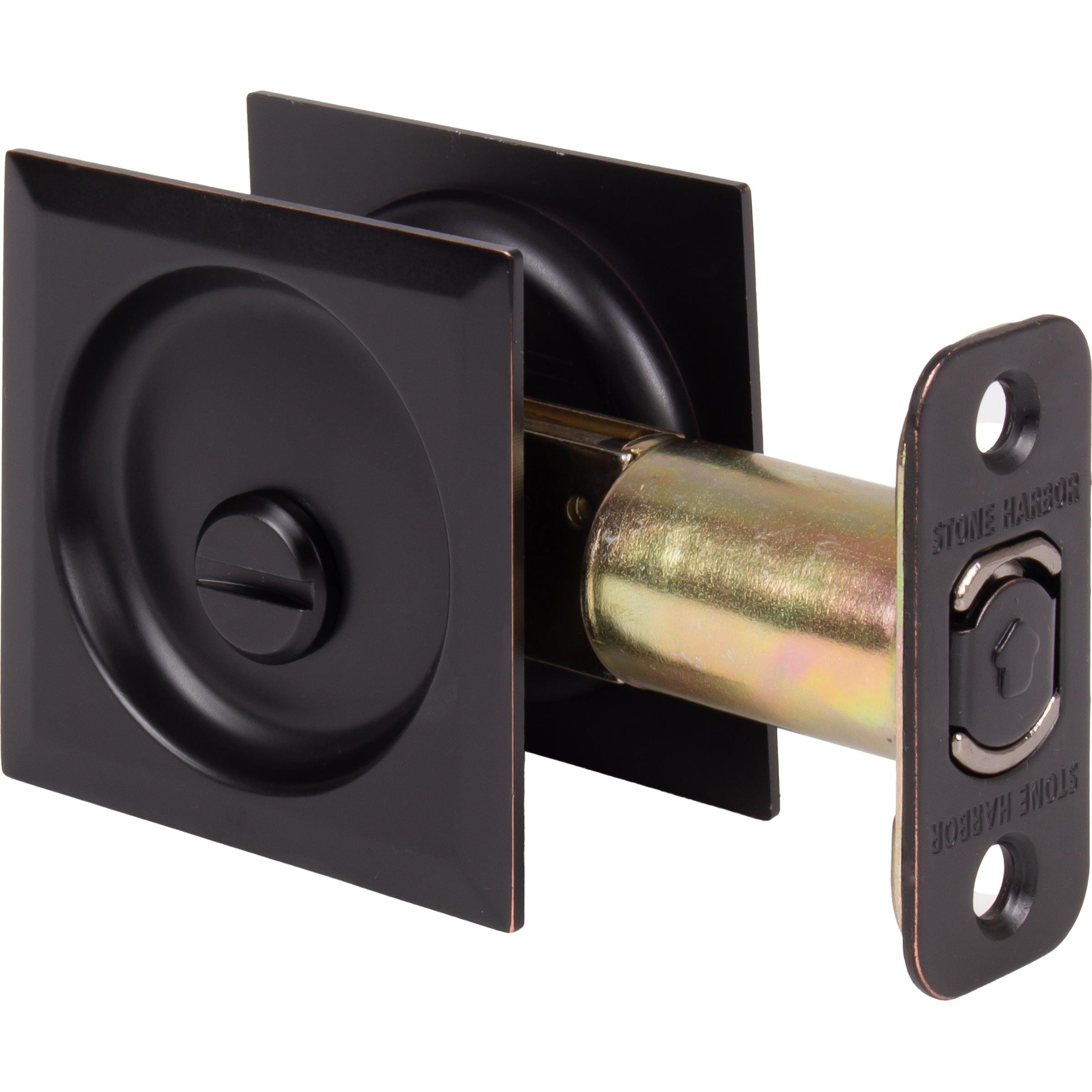 Stone Harbor Hardware Contemporary Square Pocket Door Lock, Privacy ...
