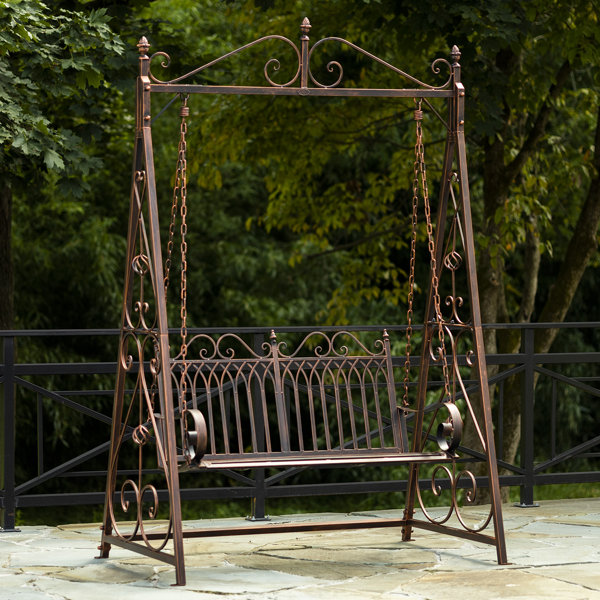 Bloomsbury Market Valley Forge Two-Person Metal Porch Swing | Wayfair