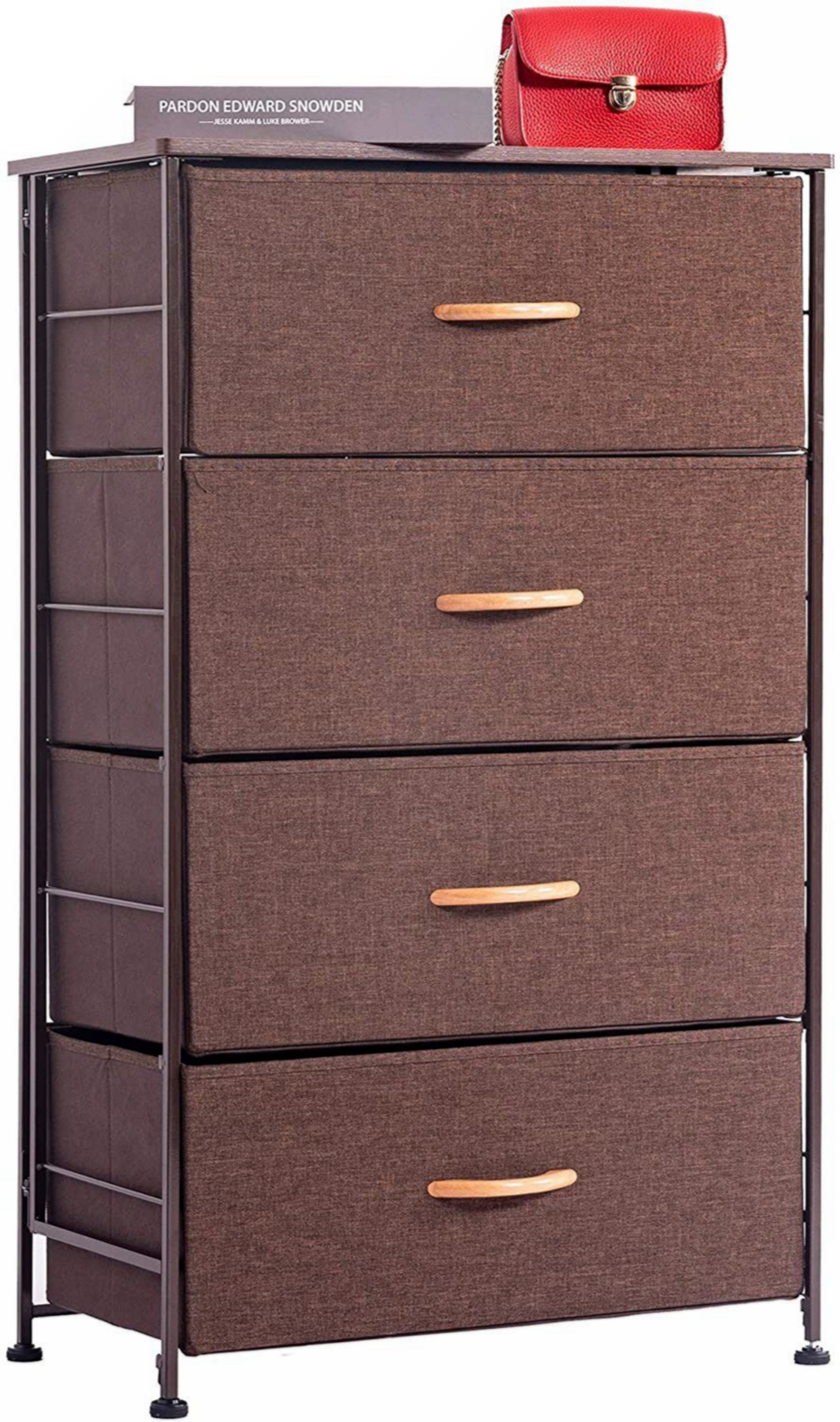 Latitude Run® Fabric 4 Drawers Storage Organizer Unit Easy Assembly ...