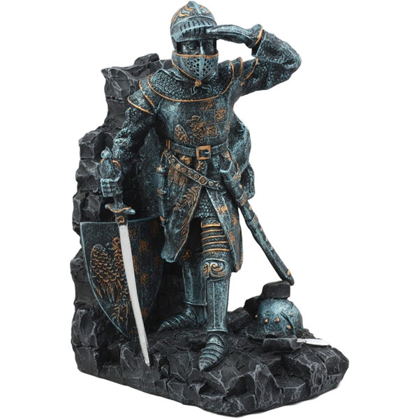 Red Barrel Studio® Medieval Dragon Heraldry Knight Bookends | Wayfair