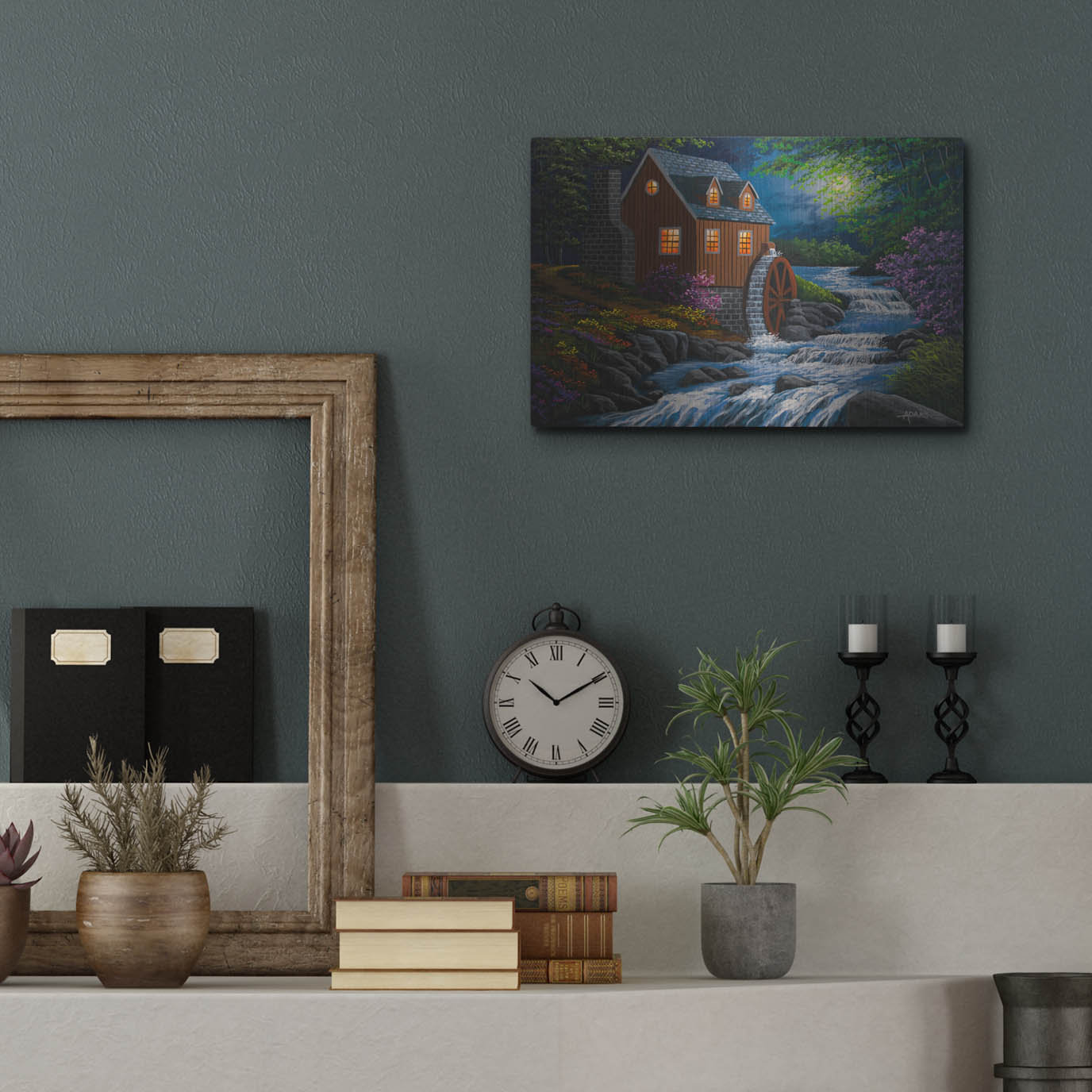 Millwood Pines 'Moonlit Mill' by Gary Adams, Metal Wall Art | Wayfair