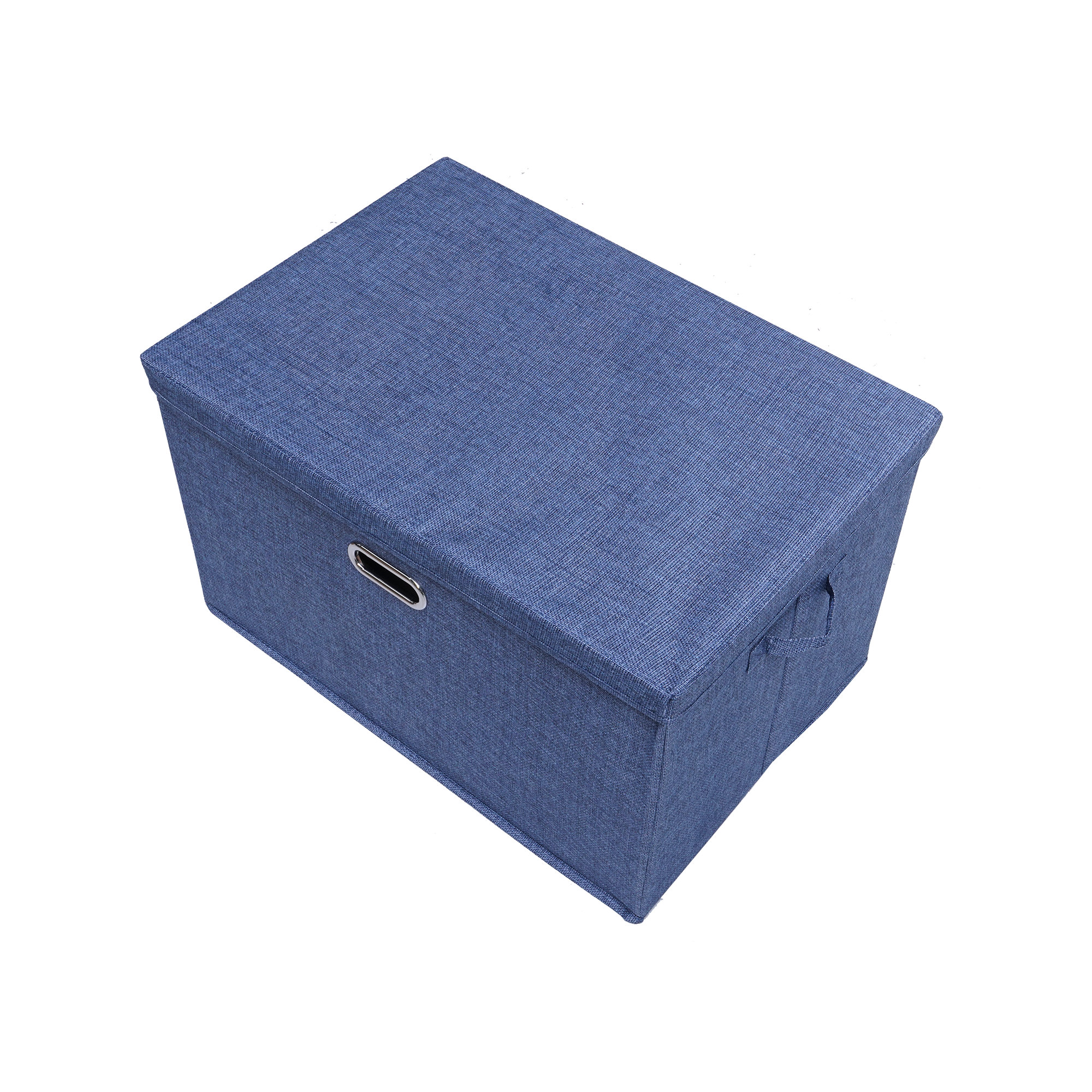 Latitude Run® Navy Blue Storage Box Collapsible Essentials Fabric ...