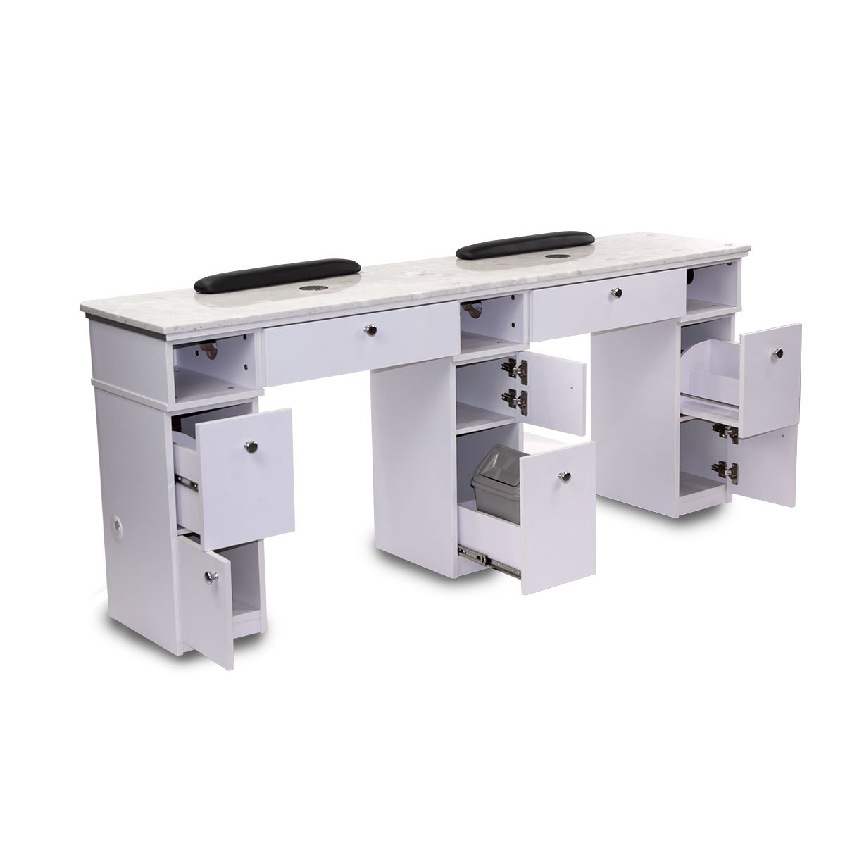 MAYAKOBA Sonoma Double Manicure Table, Nail Station with Vent Pipes ...