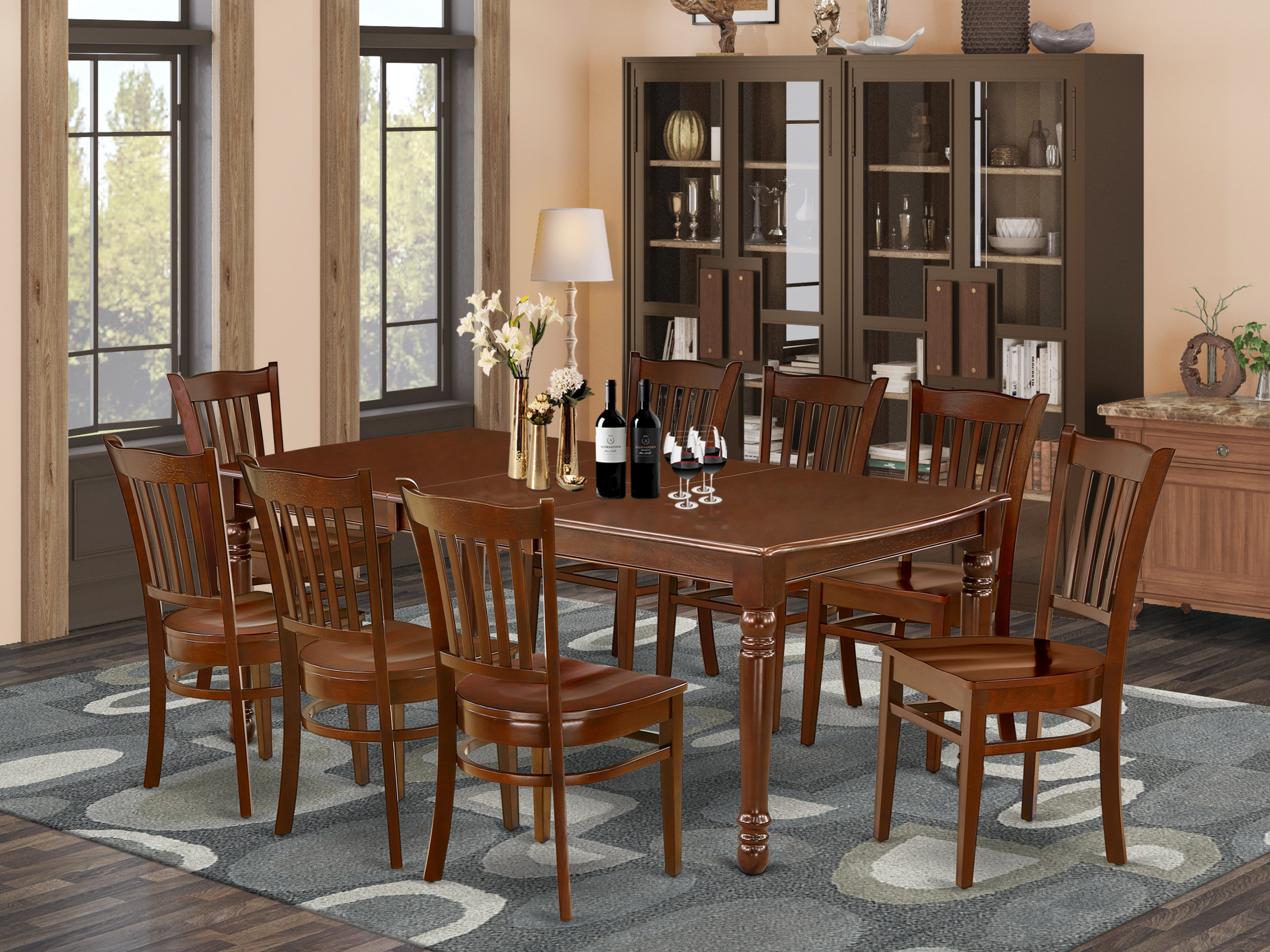 Alcott Hill Christi Extendable Rubberwood Solid Wood Dining Set | Wayfair