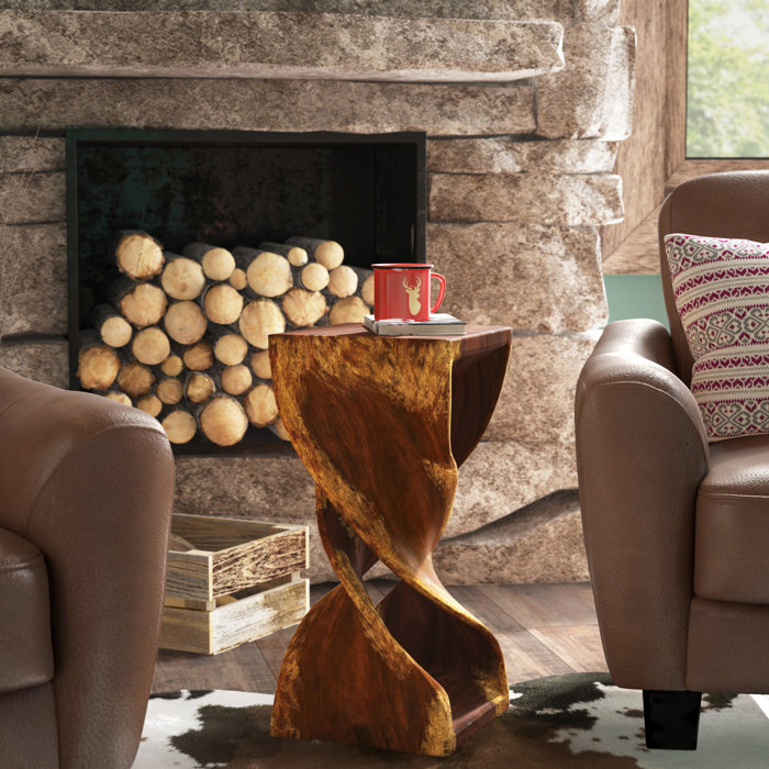 The Twillery Co.® Lovejoy Solid Wood Abstract End Table & Reviews | Wayfair