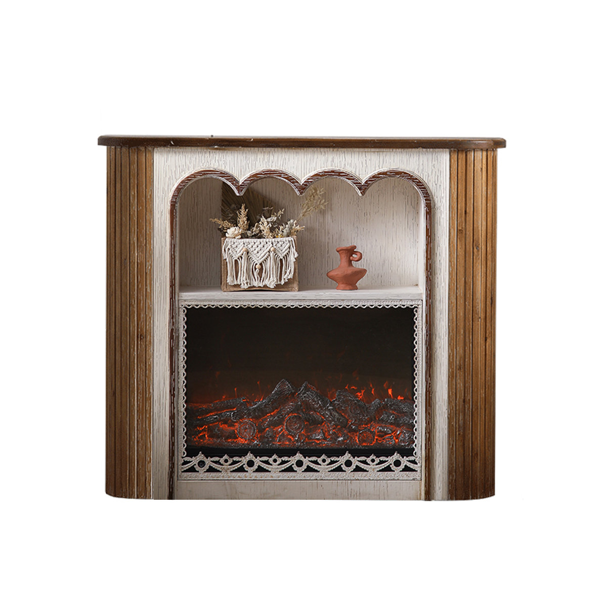 Bloomsbury Market French retro electric fireplace mantel with simulated ...