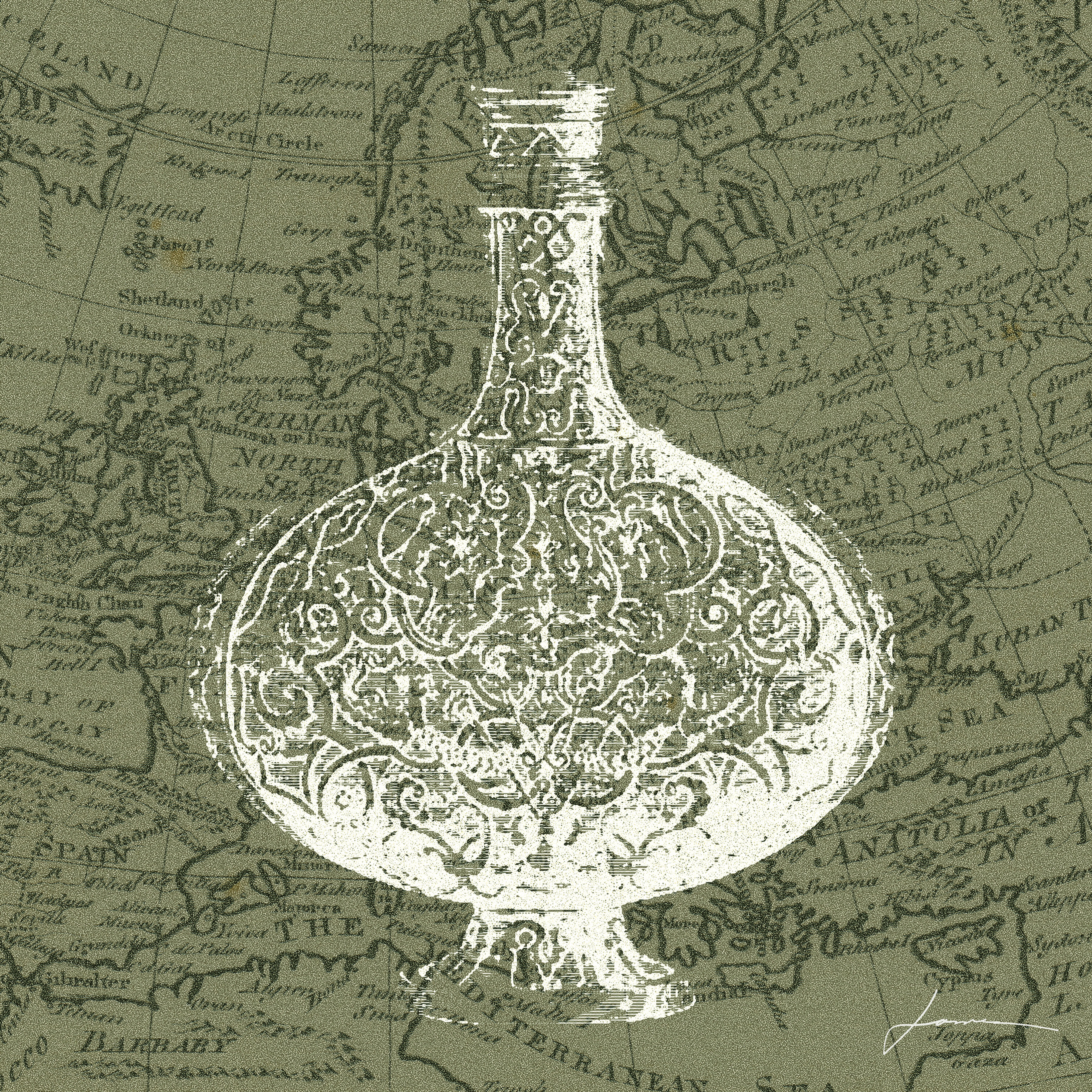 Canora Grey Map Bottles IV - Wayfair Canada