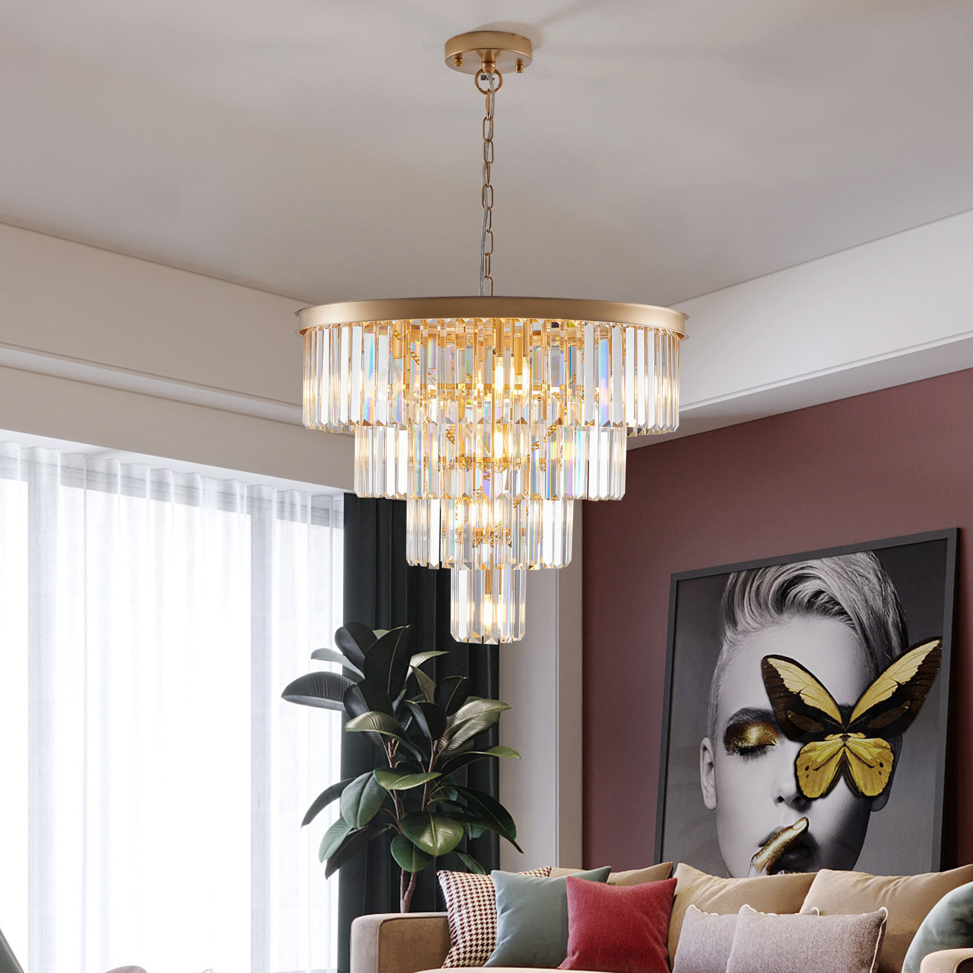 Mercer41 Contemporary Crystal Modern Chandeliers Crystal Ceiling ...