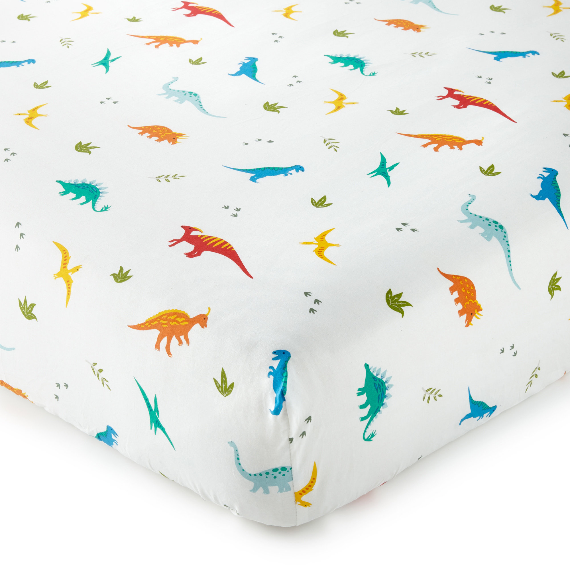 Wildkin Jurassic Dinosaurs 210 Standard Cotton Flannel Fitted Sheet ...