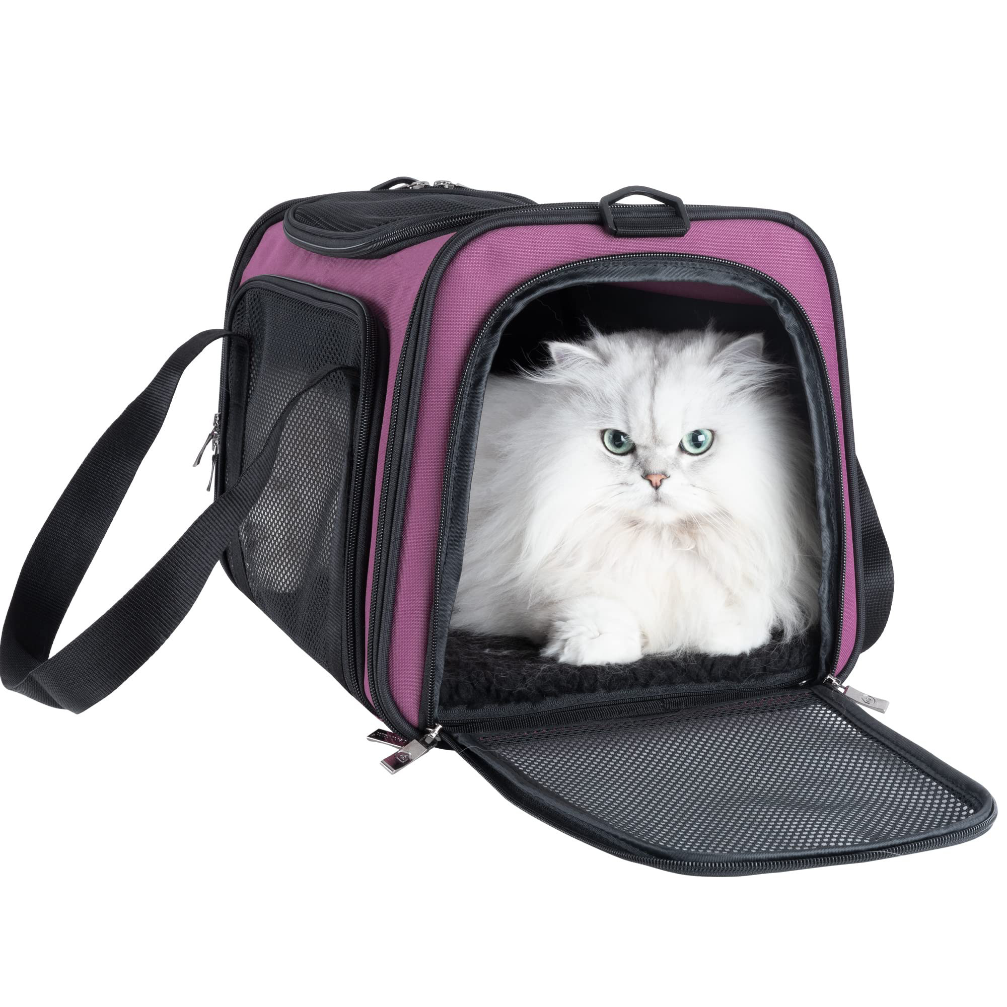 Tucker Murphy Pet™ Top Load Cat Carrier Airline Approved, Collapsible ...