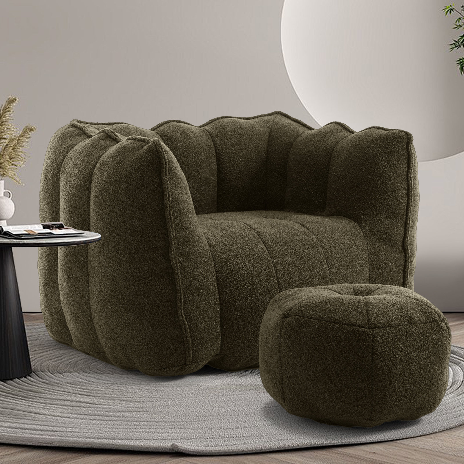 Trule Compressed Sofa Chair Breathable Fabric Bean Bag Chair With ...