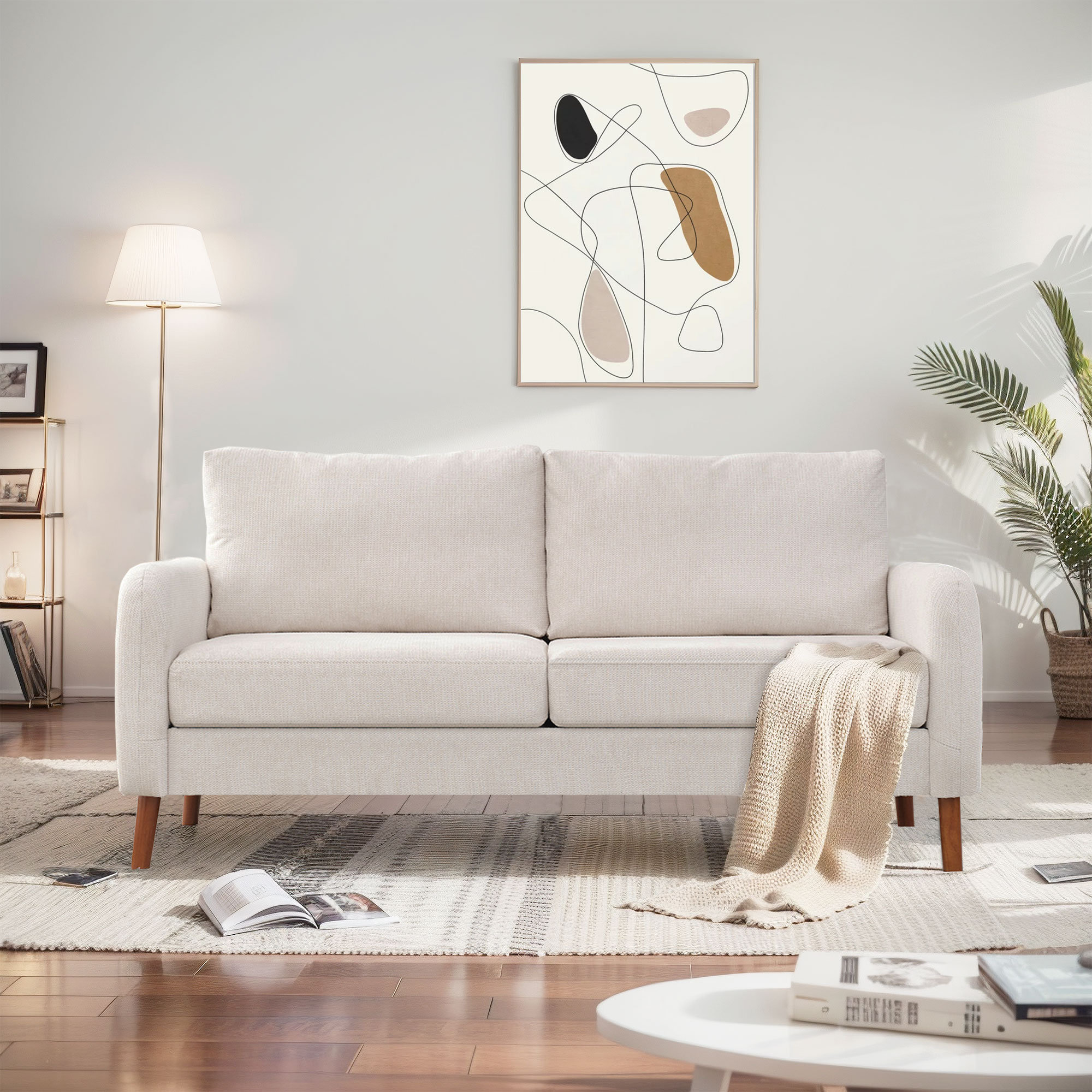 George Oliver Iveigh 71.5'' Upholstered Tuxedo Arm Chesterfield Sofa ...