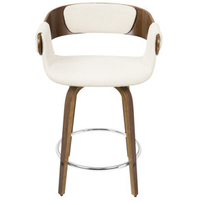 Wade Logan® Boulemane Swivel Upholstered Counter Stool & Reviews | Wayfair