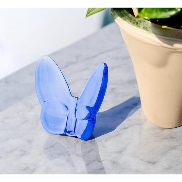 HomeRoots 3" Blue Crystal Butterfly Figurine Tabletop Sculpture | Wayfair