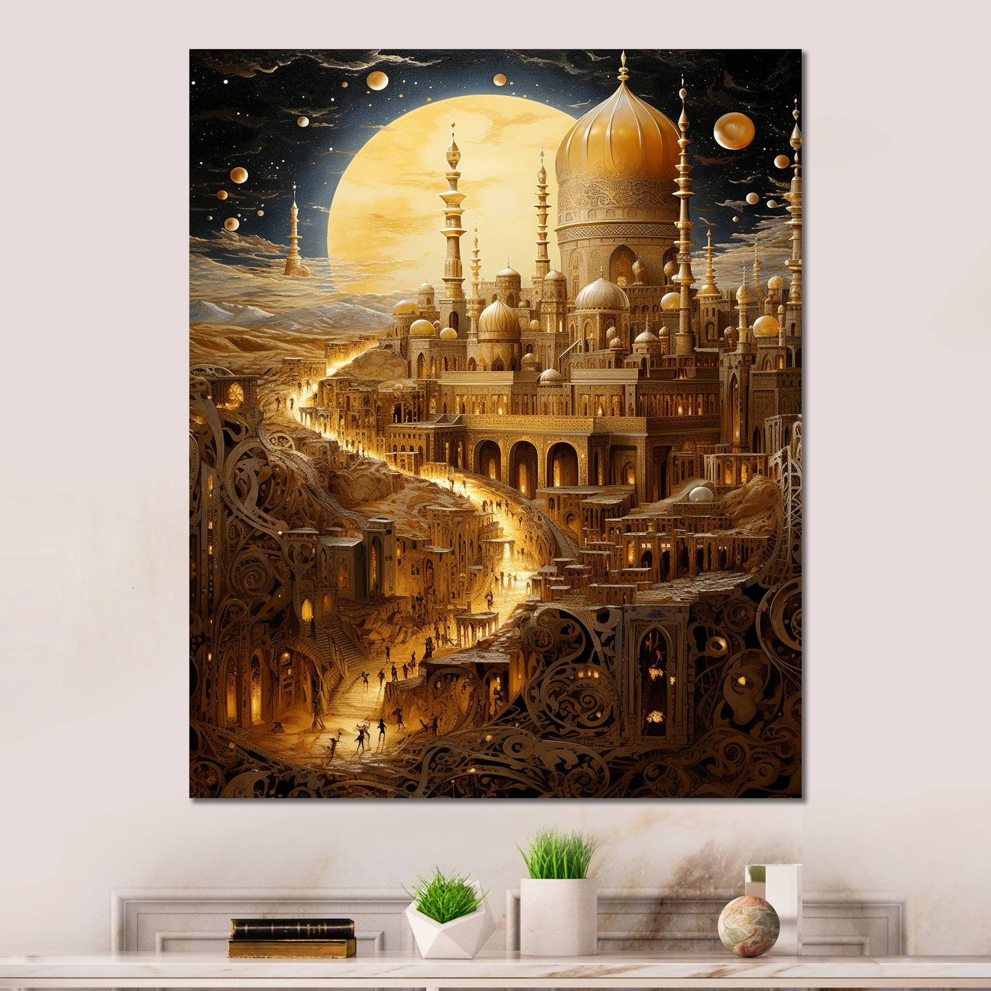 Latitude Run® Abstract Jerusalems Jewel Temple Landscape I - Judaism ...