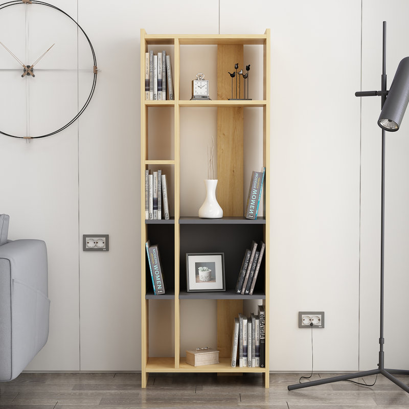 Latitude Run® 65'' H x 23.1'' W Geometric Bookcase | Wayfair